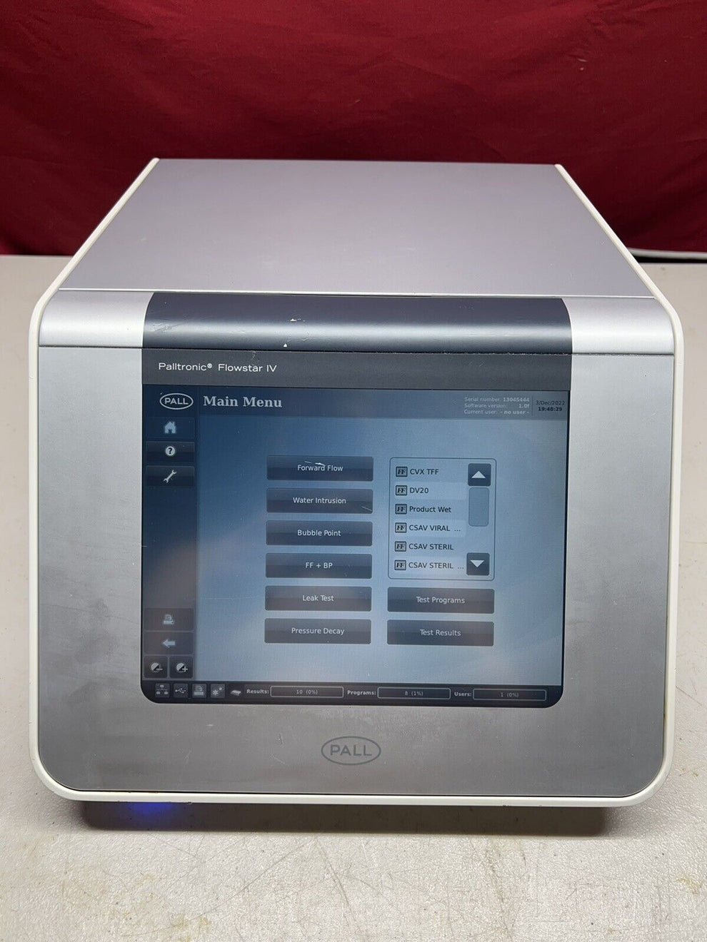 PALL Flowstar IV Filter Integrity Test Instrument FFS04S – Wiley Biomedical